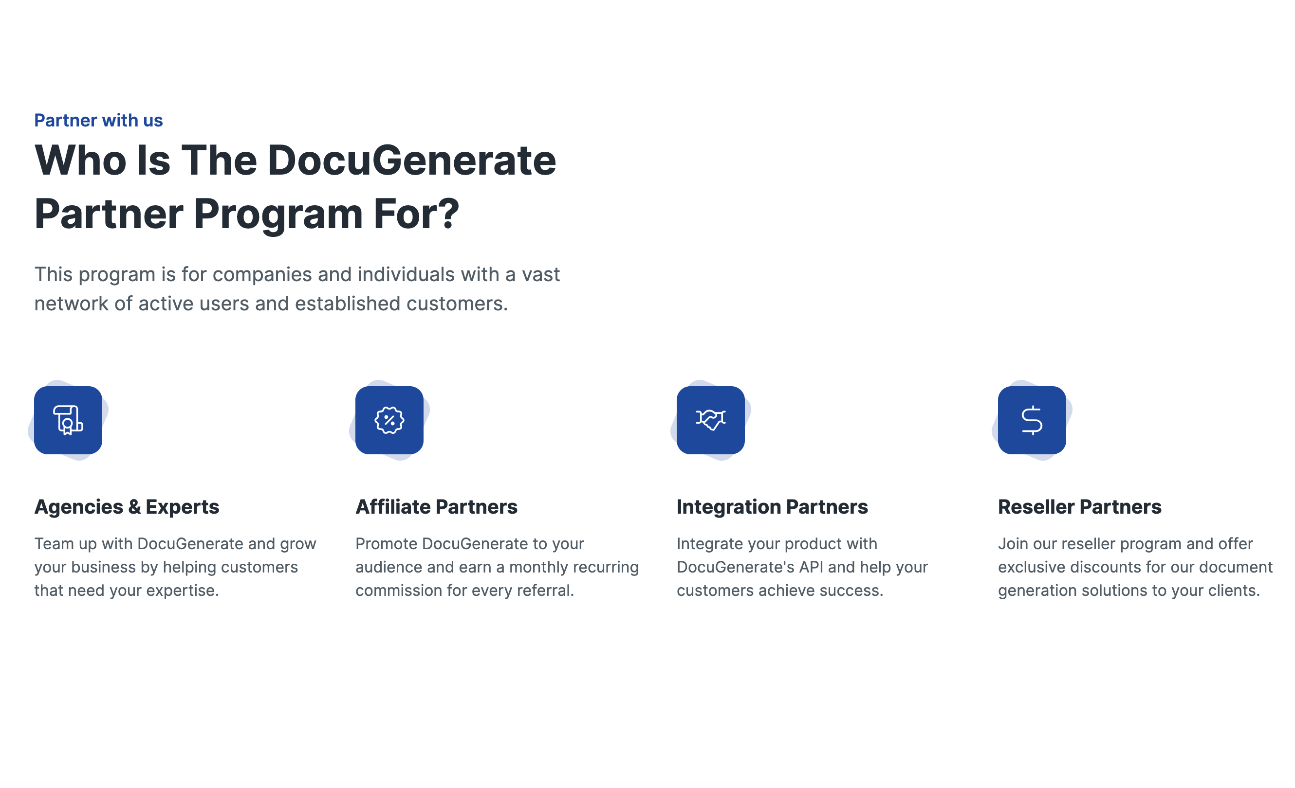 Partner Program | DocuGenerate